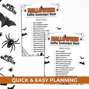 Halloween Selfie Scavenger Hunt Game for Kids, Teens, & Family | Party ...