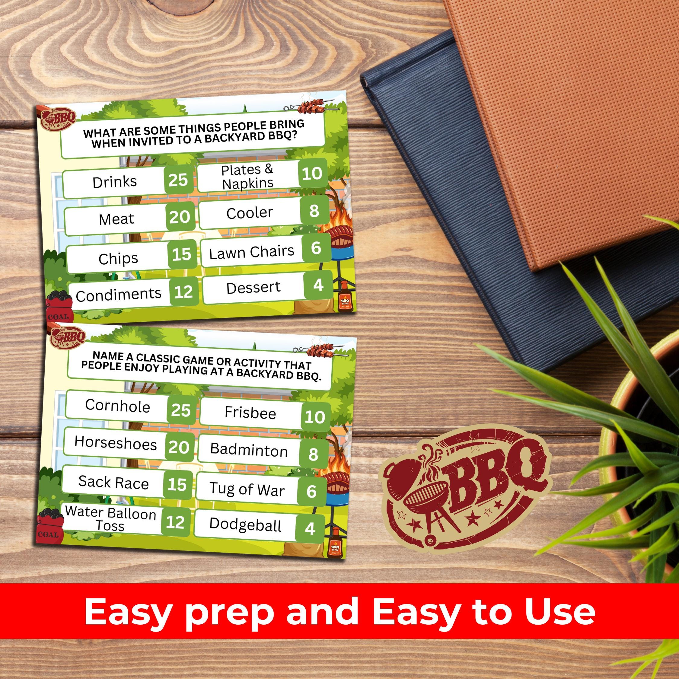Backyard Barbecue Feud Game for Family & Friends – Fun BBQ Printable ...