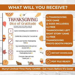 Fun Thanksgiving Dice Game Printable for Kids & Family | Holiday Table ...