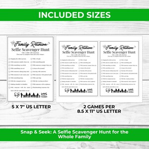 Family Reunion Selfie Scavenger Hunt Game for Kids & Adults, Free ...