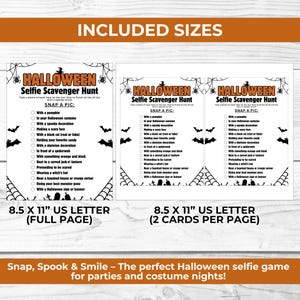 Halloween Selfie Scavenger Hunt Game for Kids, Teens, & Family | Party ...
