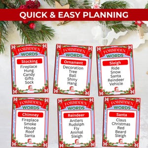 Christmas Forbidden Words Game Printable for Kids, Teens & Adults ...