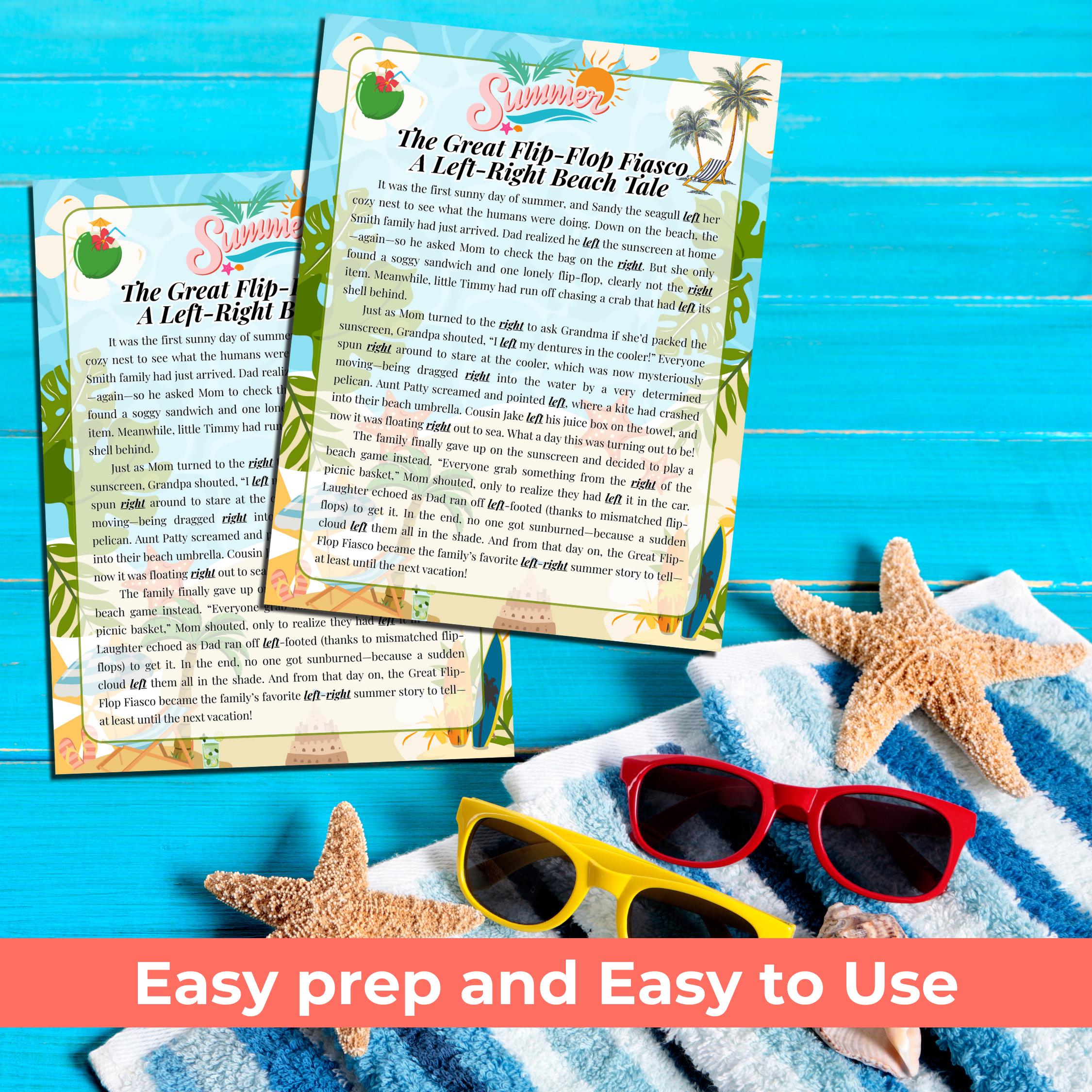 Summer Left Right Game for Beach Party, BBQ, Family Reunion, or Kids ...