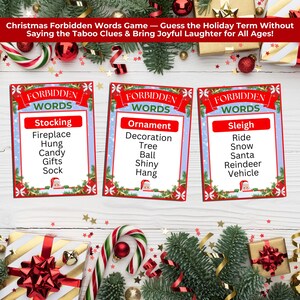 Christmas Forbidden Words Game Printable for Kids, Teens & Adults ...