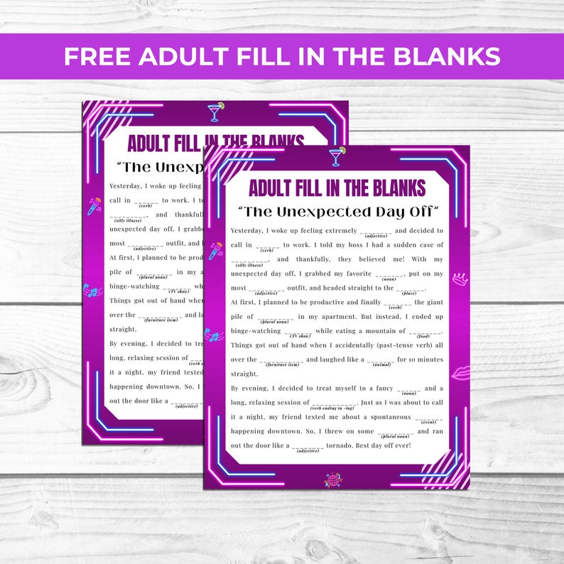 Adult Friendly Feud Game Printable for Game Night, Bachelorette ...
