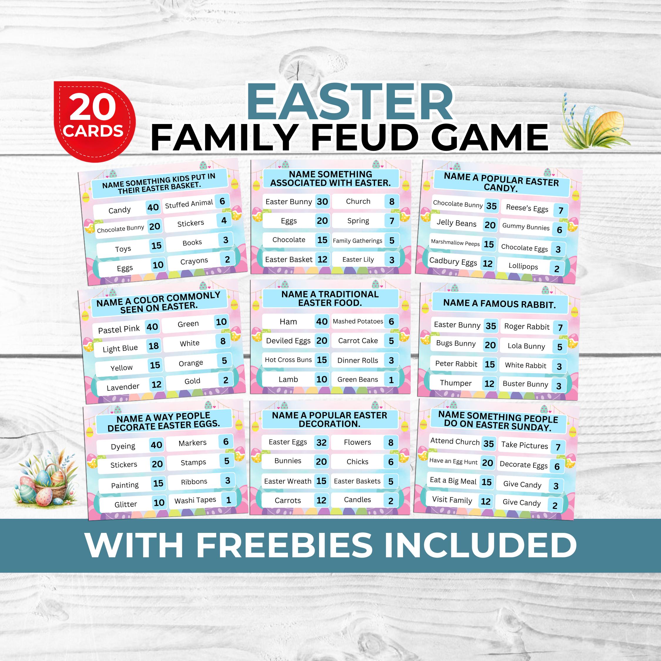 Easter Family Feud Game Printable - Fun Easter Party Game for Families ...