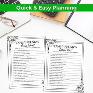 Family Reunion Guess Who Game Printable - Family Gathering Activity for ...