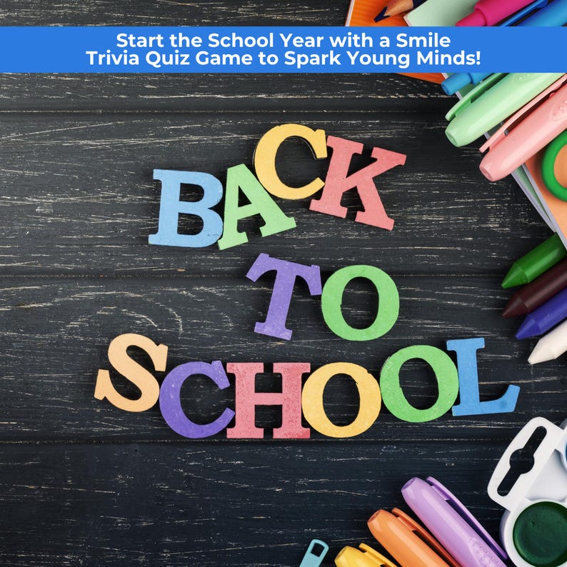 Back to School Trivia Game for Kids With Free Prayer Cards & Printable ...