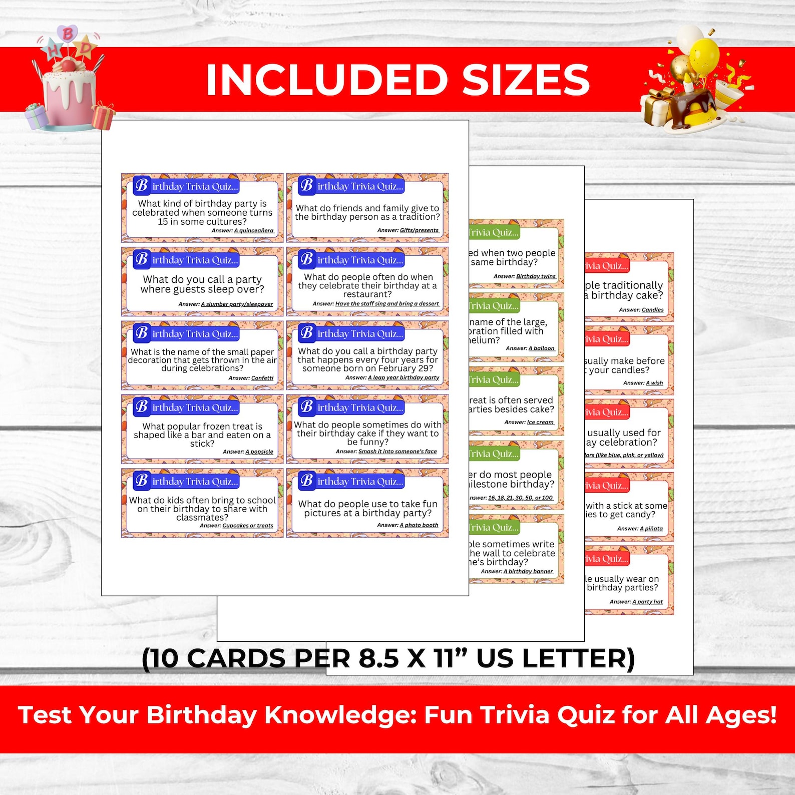 Printable Birthday Trivia Game for Families – Fun Party Activity ...