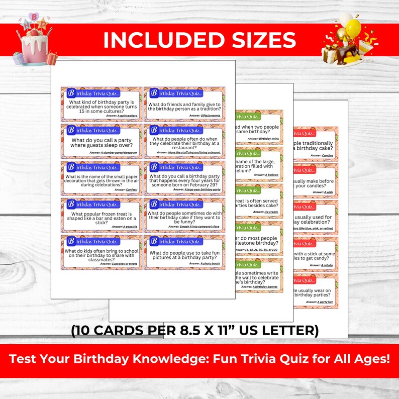 Printable Birthday Trivia Game for Families – Fun Party Activity ...