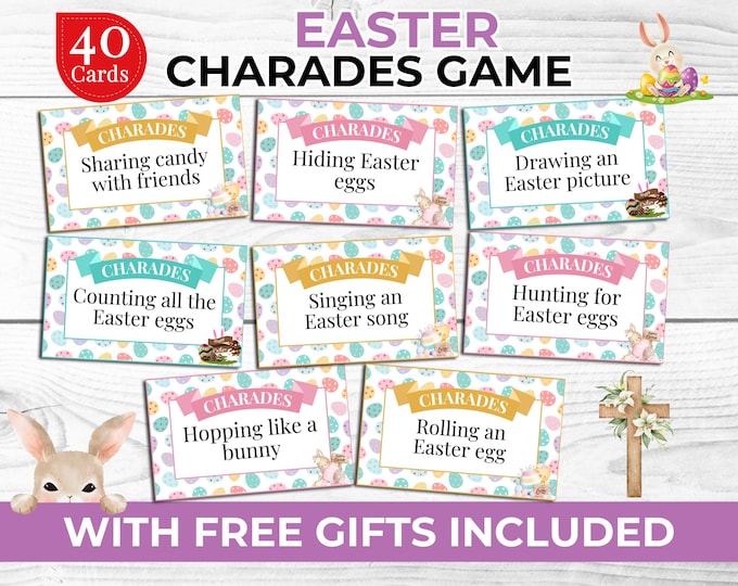Bible Charades Cards Old Testament Game for Kids, Adults, Sunday School ...