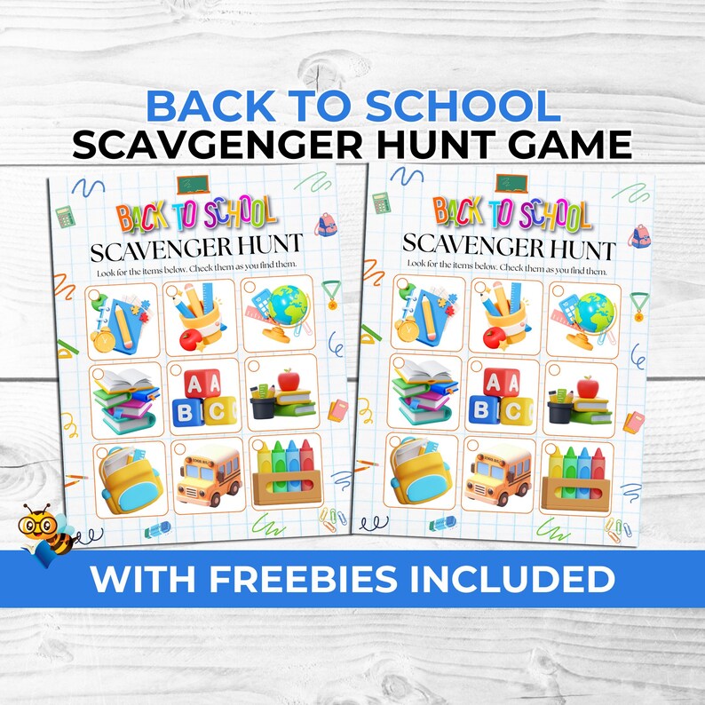 Back to School Scavenger Hunt Game for Kids | First Day of School ...