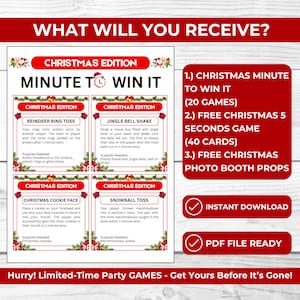 Christmas Minute to Win It Games for Families, Kids & Adults | Holiday ...