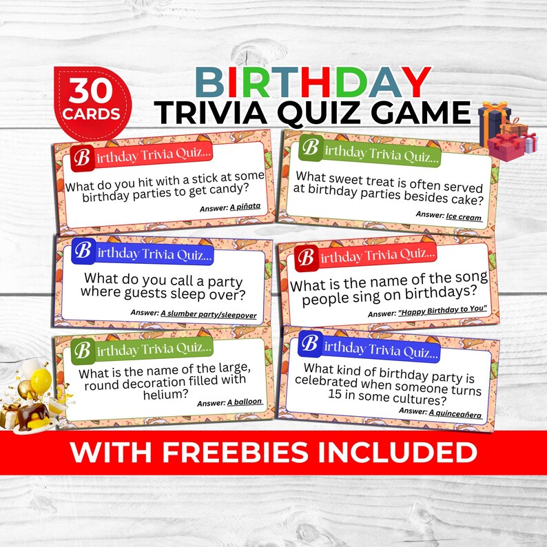Printable Birthday Trivia Game for Families – Fun Party Activity ...