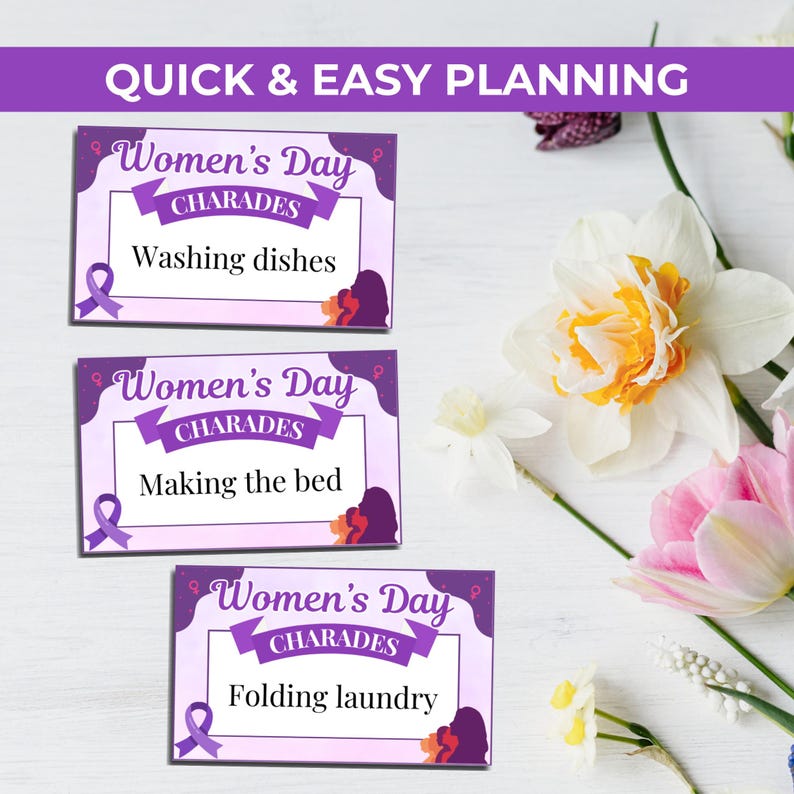 International Women’s Day Charades Game Printable for Women, Office ...