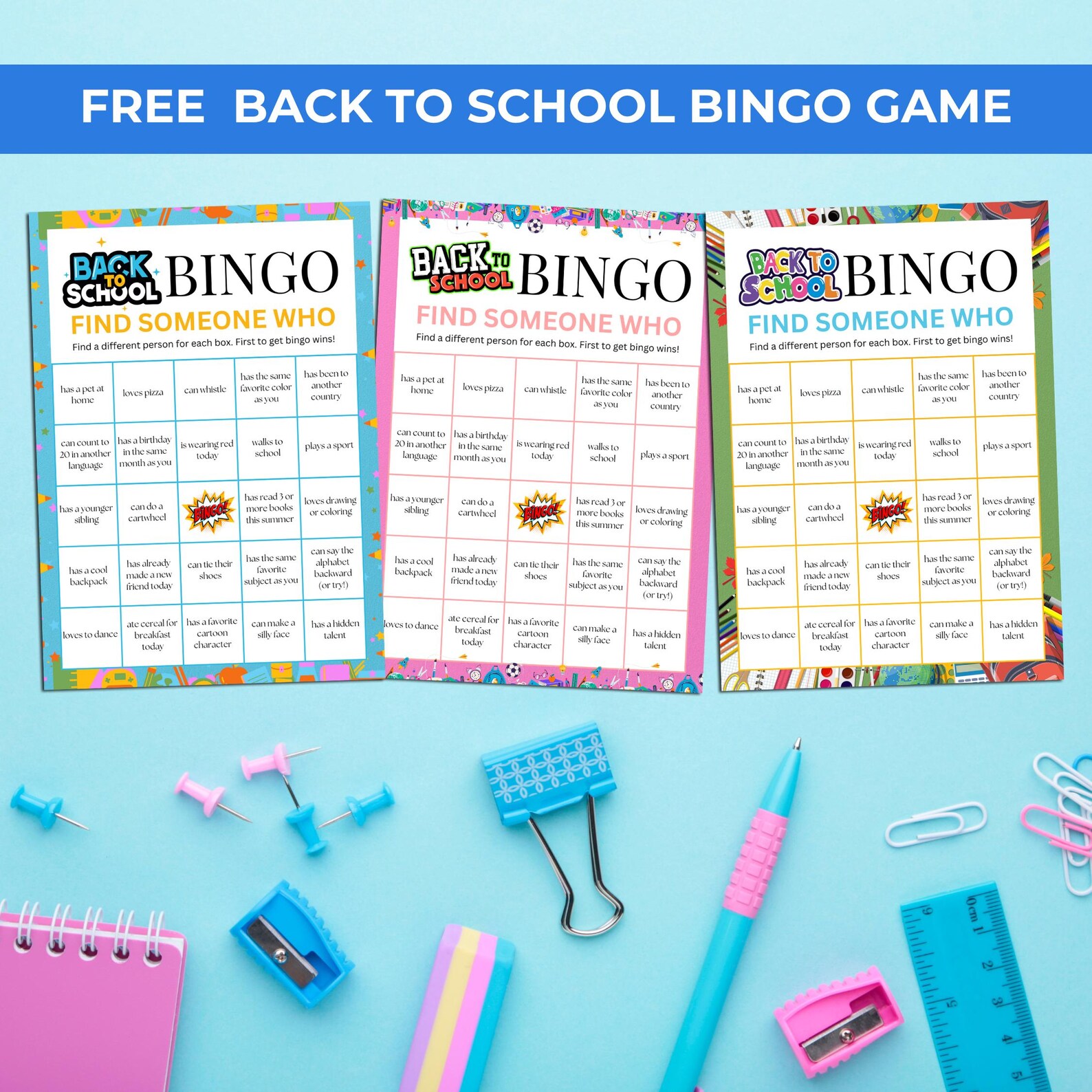 Back to School Scavenger Hunt Game for Kids | First Day of School ...