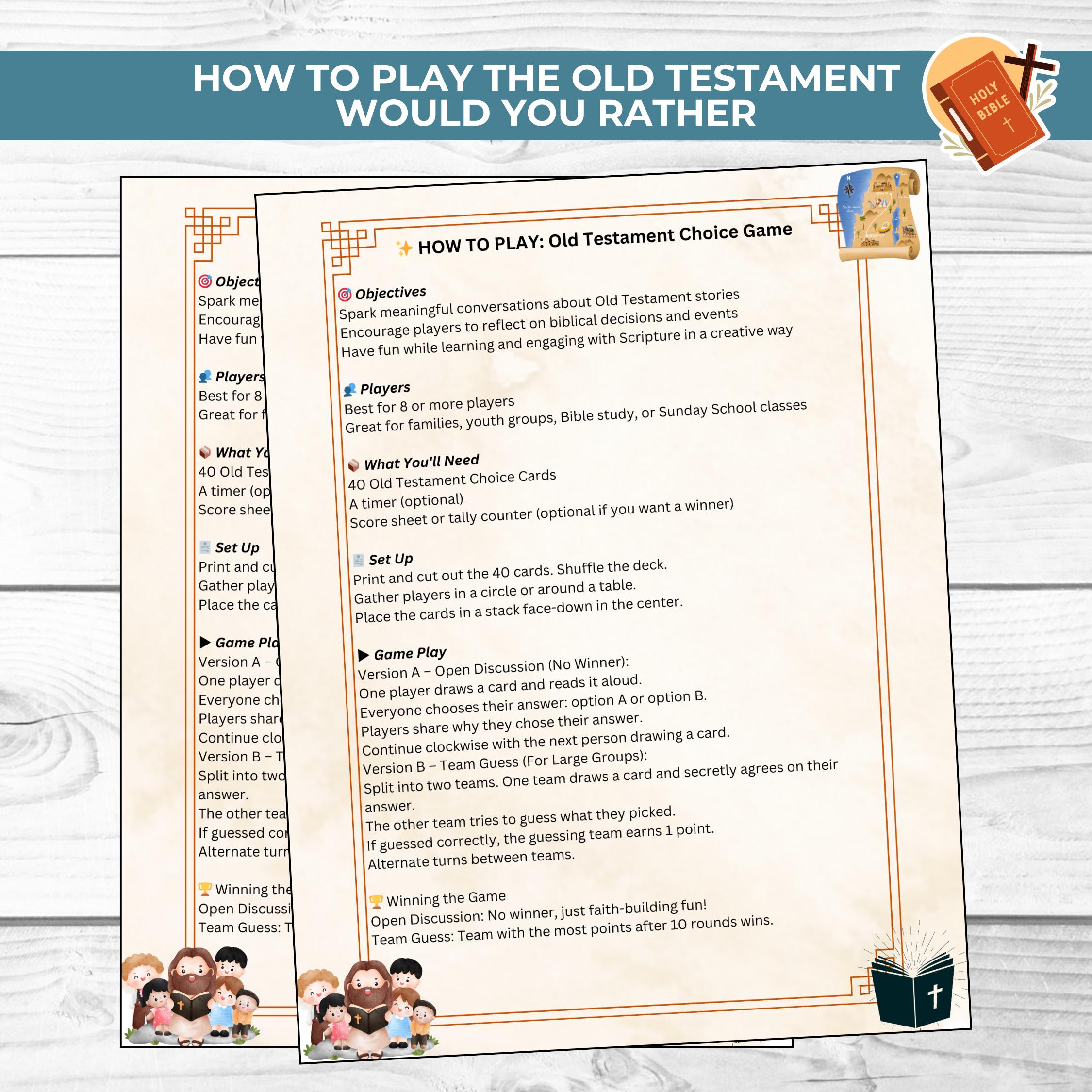 Bible Would You Rather Game for Kids & Youth | Free Bible Trivia Game ...
