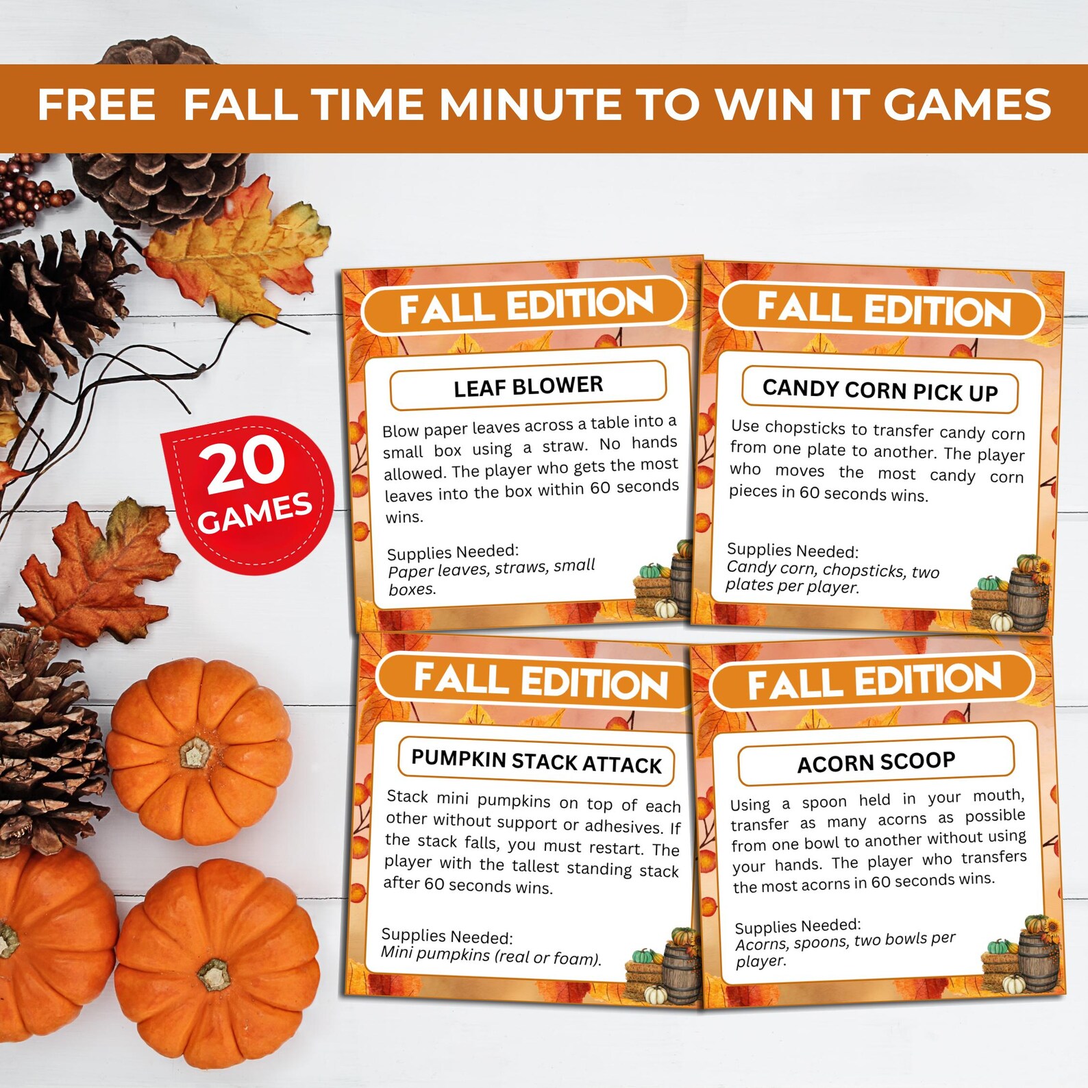Printable Fall Trivia Game for Family, Kids, and Adults – Fun Autumn ...