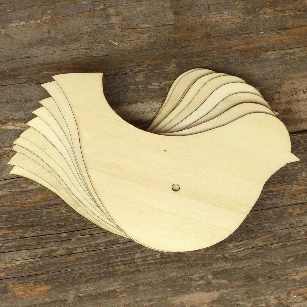 Wooden Simple Bird Craft Shape – 3mm Plywood Hanging Decoration - Etsy
