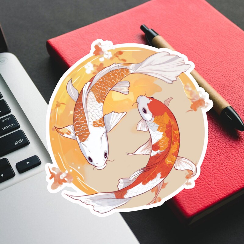 Koi Stickers - Etsy