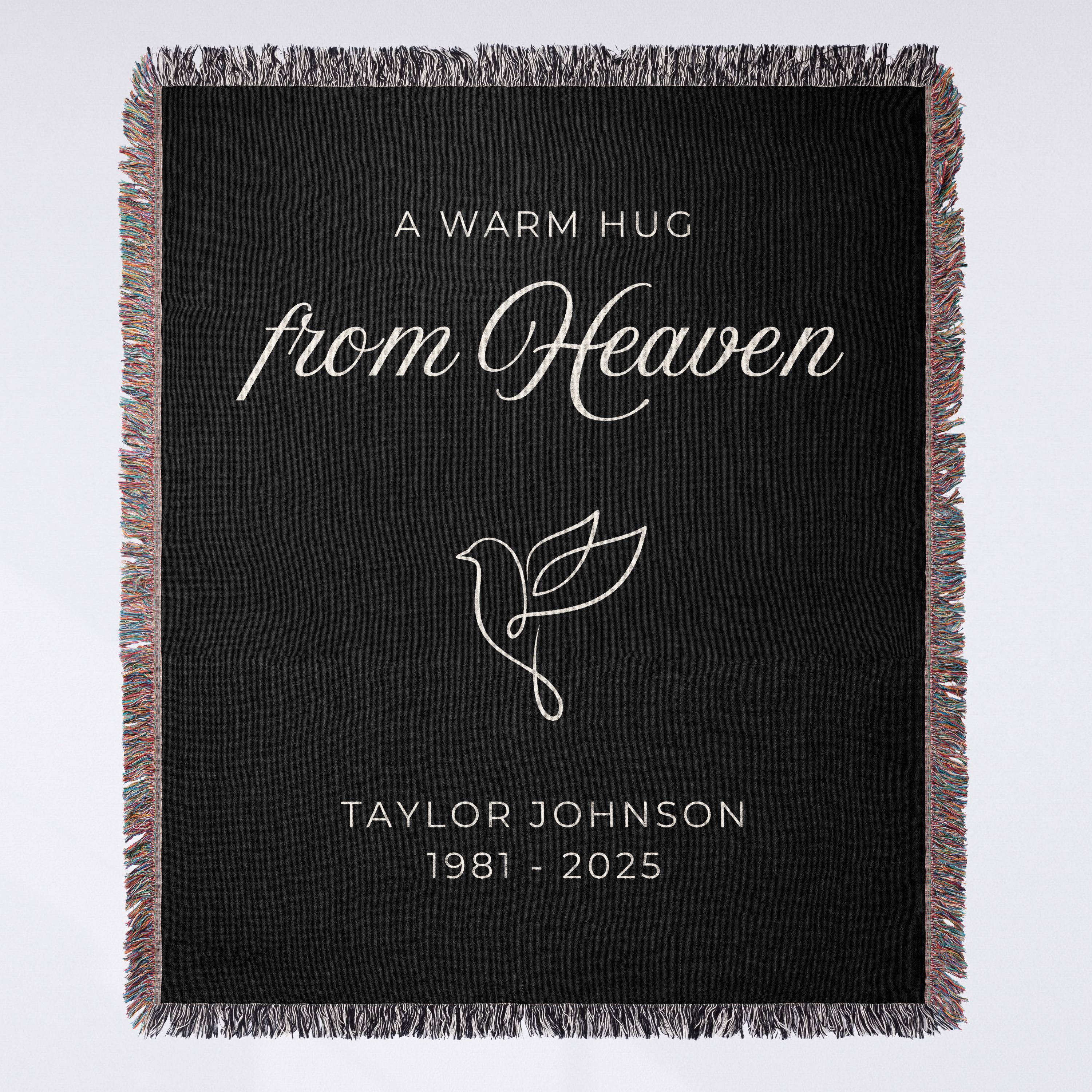 Personalized Memorial Throw Blanket Bereavement Gift Loss of Loved One ...