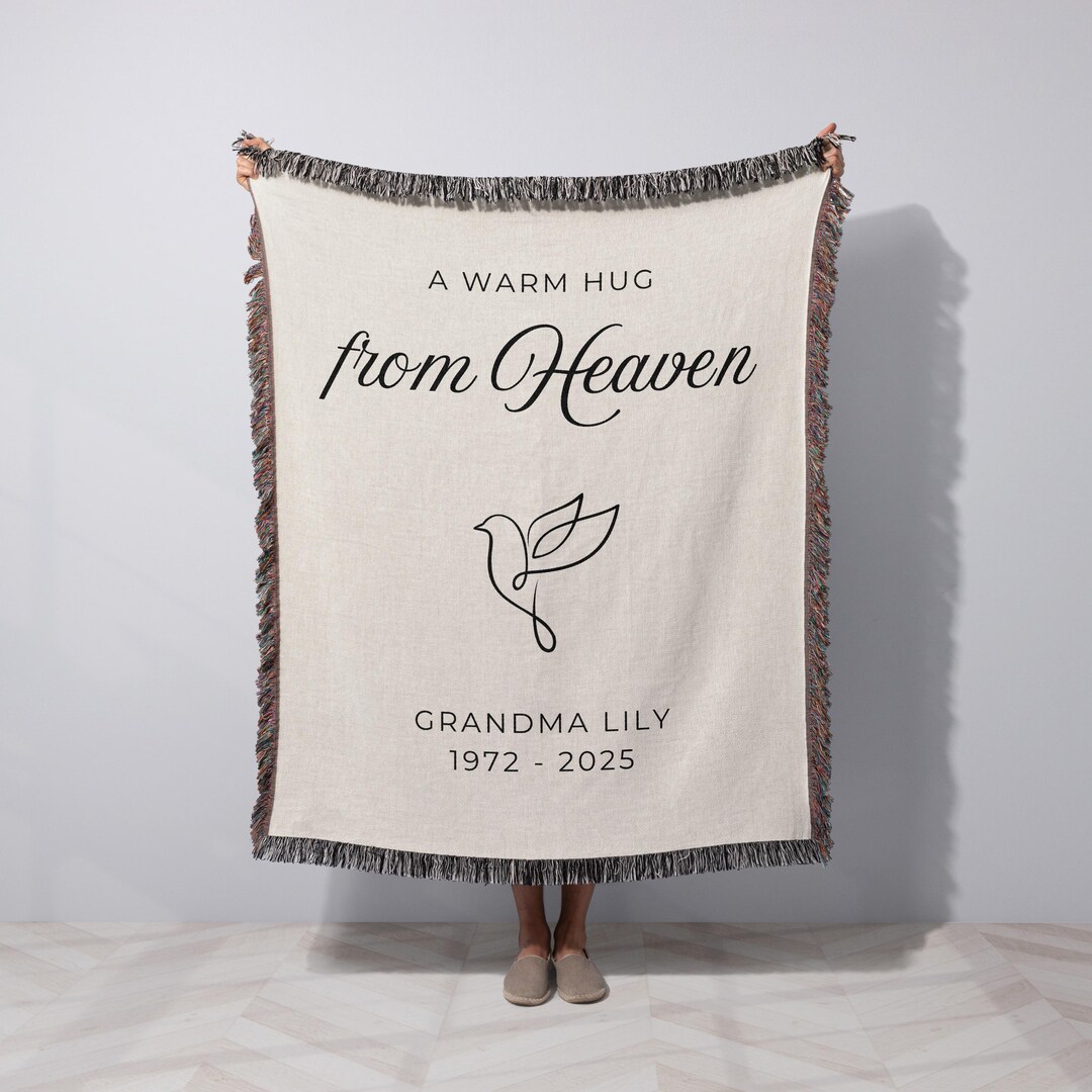 Personalized Memorial Throw Blanket Bereavement Gift Loss of Loved One ...