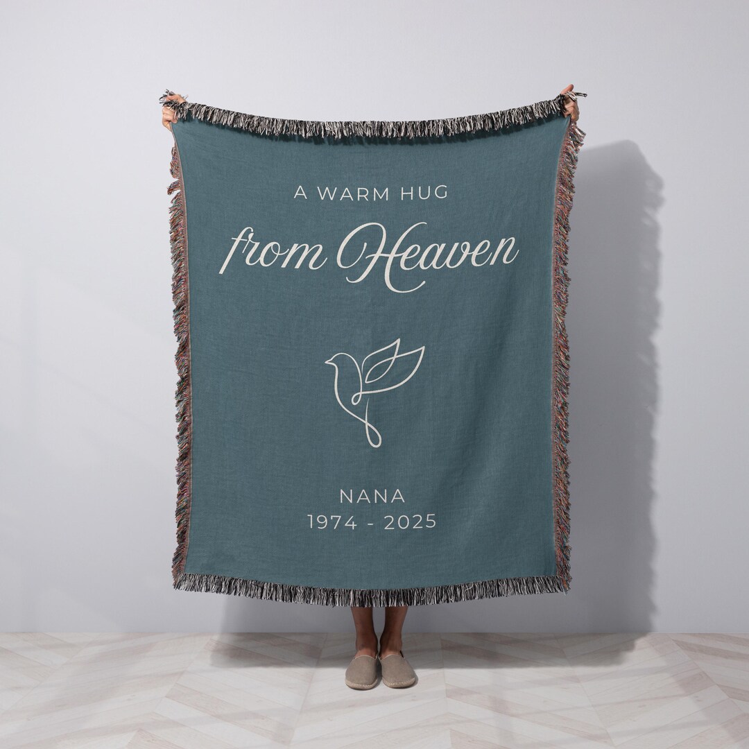 Personalized Memorial Throw Blanket Bereavement Gift Loss of Loved One ...