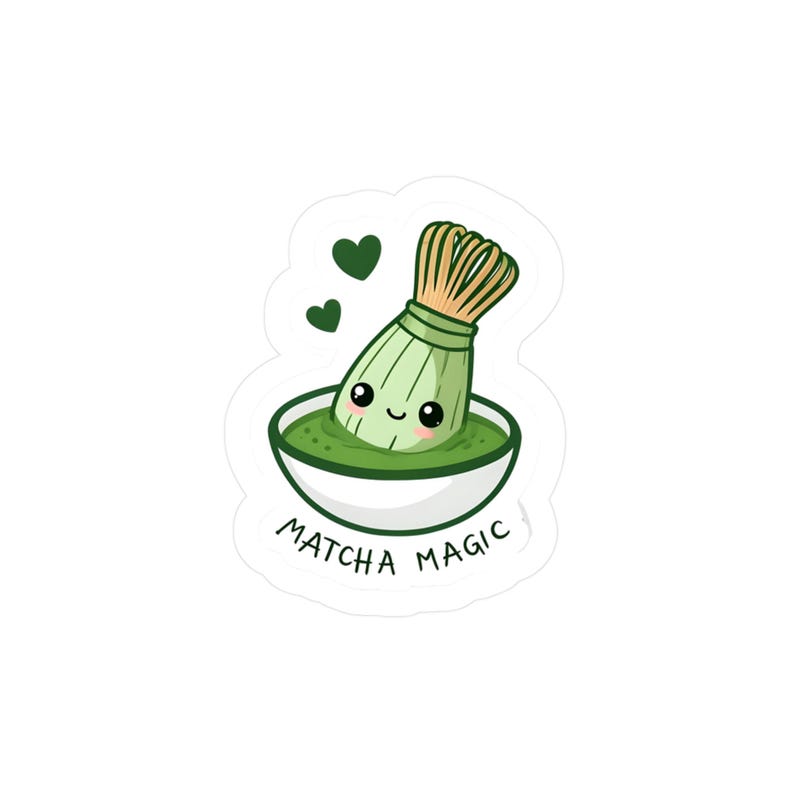Cute Matcha Magic Vinyl Decals - Perfect for Laptops, Water Bottles ...