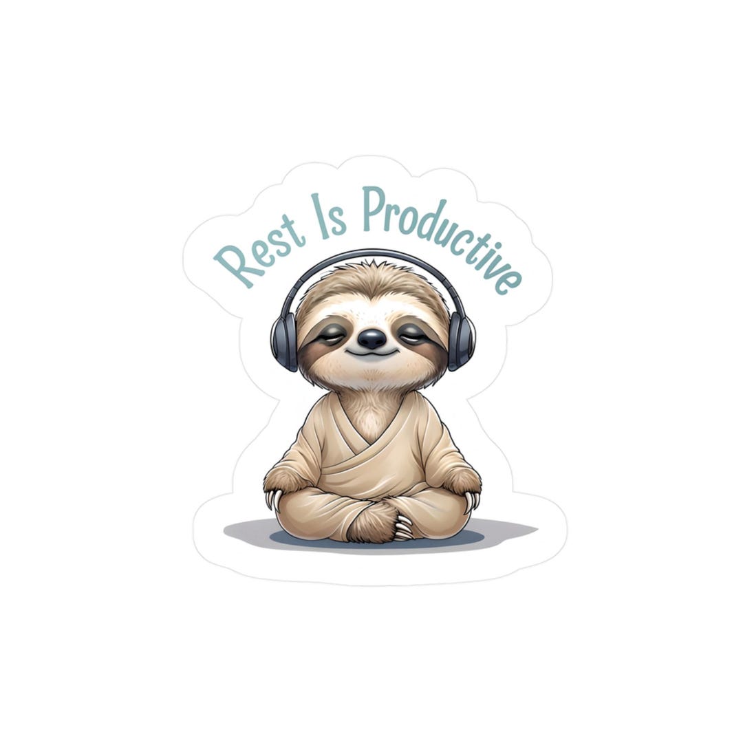 Chill Vibes Only: Sloth-inspired Kiss-cut Vinyl Decals for a Relaxing ...