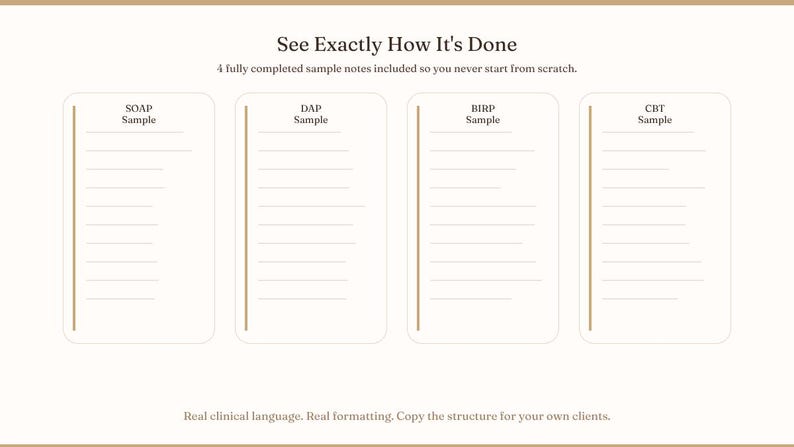 Therapist Progress Notes Template Pack, SOAP DAP CBT Forms (digital ...