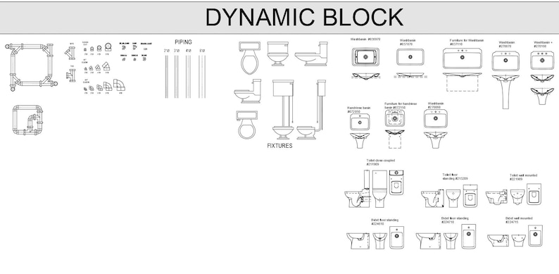 Autocad Dynamic Blocks Collection: Metric Units (digital Download) - Etsy