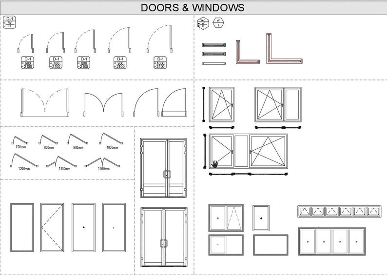 Autocad Dynamic Blocks Collection 01 - Metric Units - Dynamic Block ...