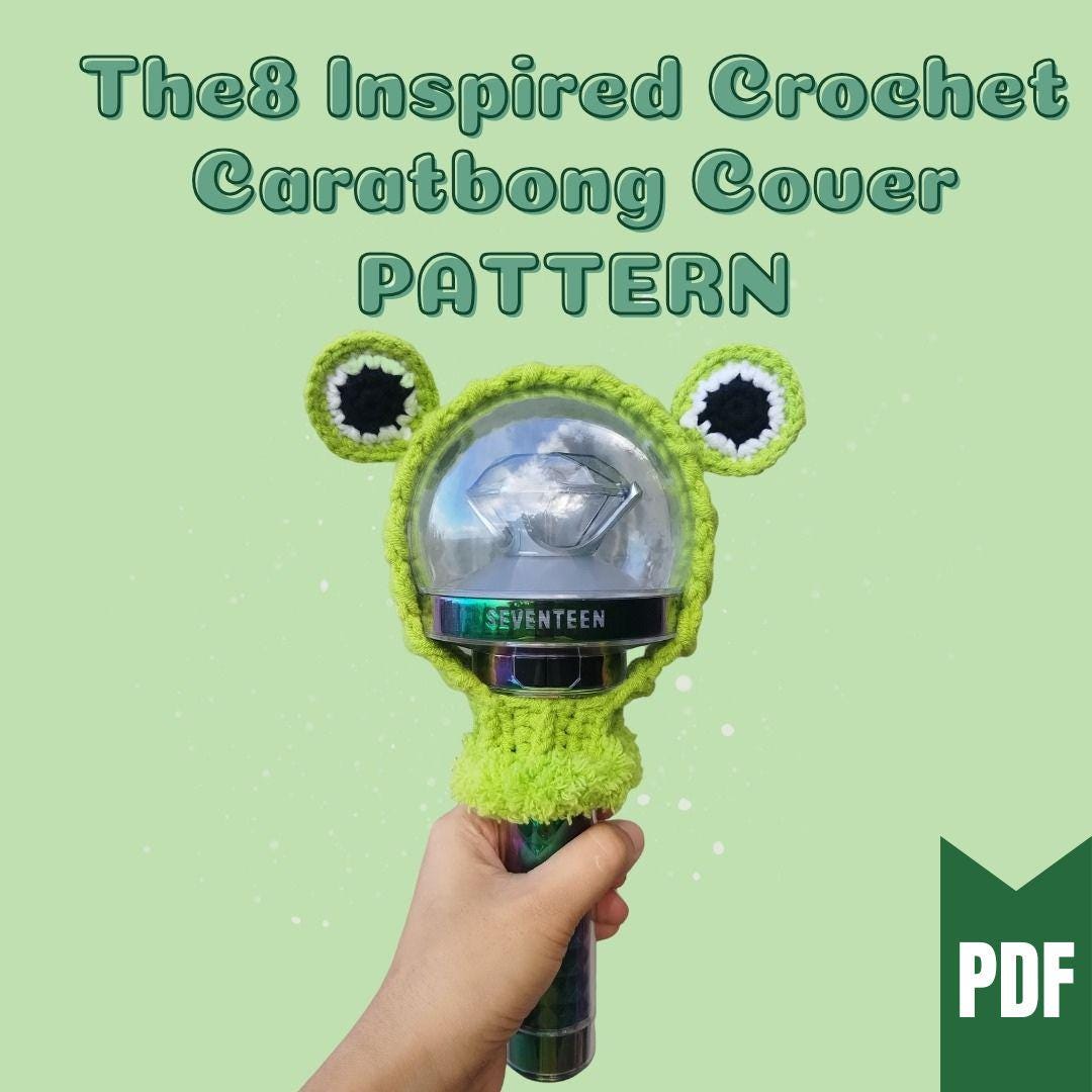 Seventeen The8 Crochet Caratbong Cover Pattern | Frog Lightstick Cover ...