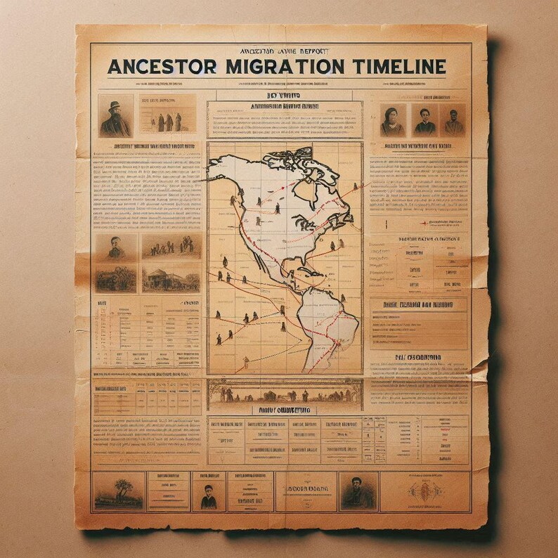 Ancestor Migration Mapping & Timeline Report TWO Ancestors – Track Your ...
