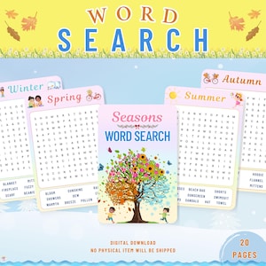 Best Four Seasons Word Search, Crossword Puzzle, Baby Puzzle, Mind Busy ...