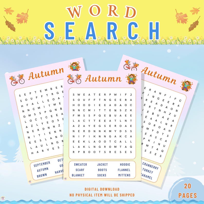 Best Four Seasons Word Search, Crossword Puzzle, Baby Puzzle, Mind Busy ...