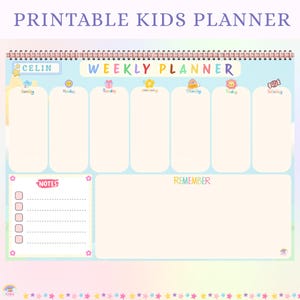 Printable Homeschool Planner for Kids, Weekly Planner, Toddler Daily ...