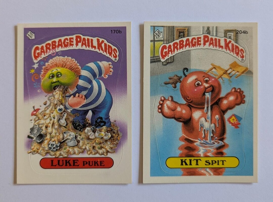 Garbage Pail Kids Lot – Luke Puke & Kit Spit – "fluid Dynamics" Bundle ...