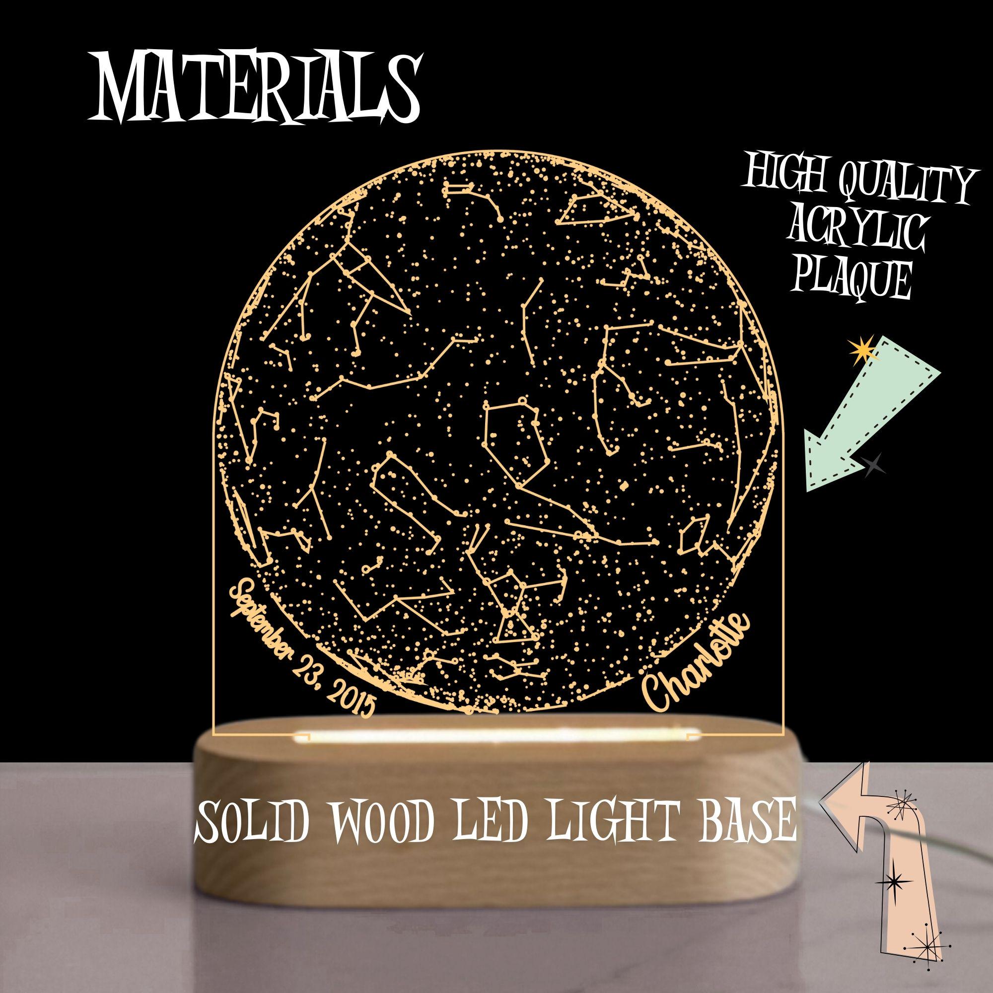 Starmap Night Light, Constellation Night Light, Star Map, the Night You ...
