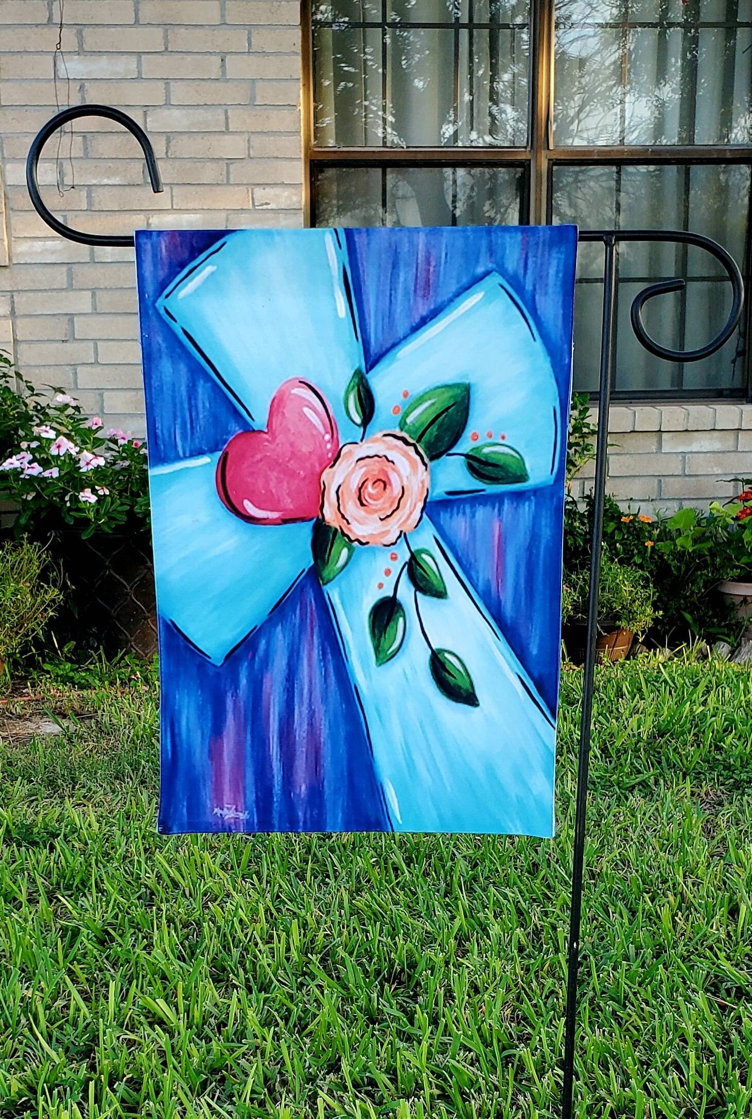 Cross Flag, Welcome Flag, He is Risen Flag, Christian Flag, Yard Flag ...