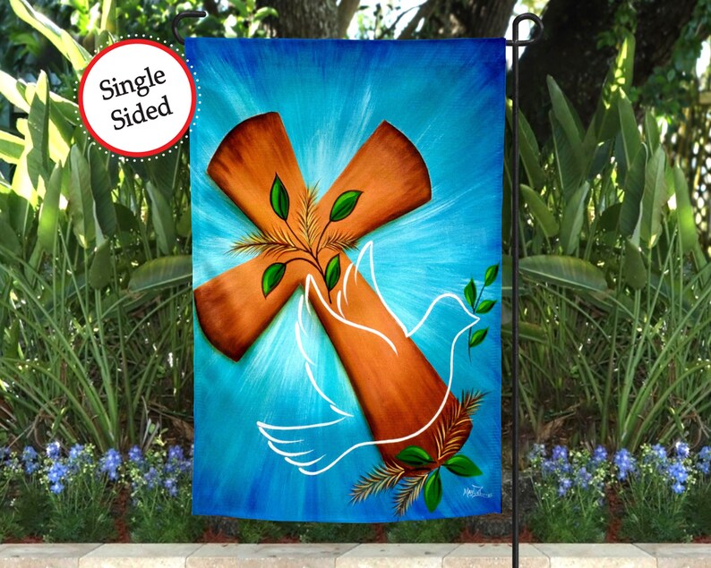 Holy Spirit Flag, Garden Flag, Wall Art, Farmhouse Art, Outdoor and ...