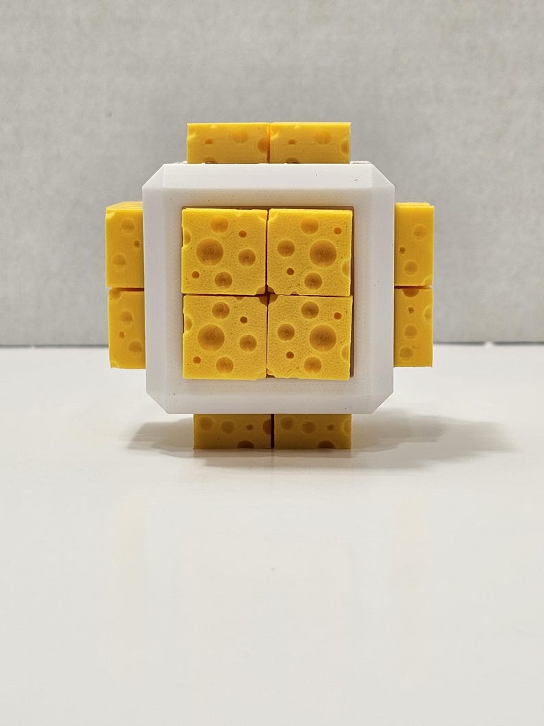 24-keycap Cheese Block – 3D Printed | Novelty Cheese Cube Keycap Set ...