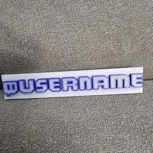 Custom 3D Printed Twitch Name Plate | Gamer Desk Sign | Streamer ...