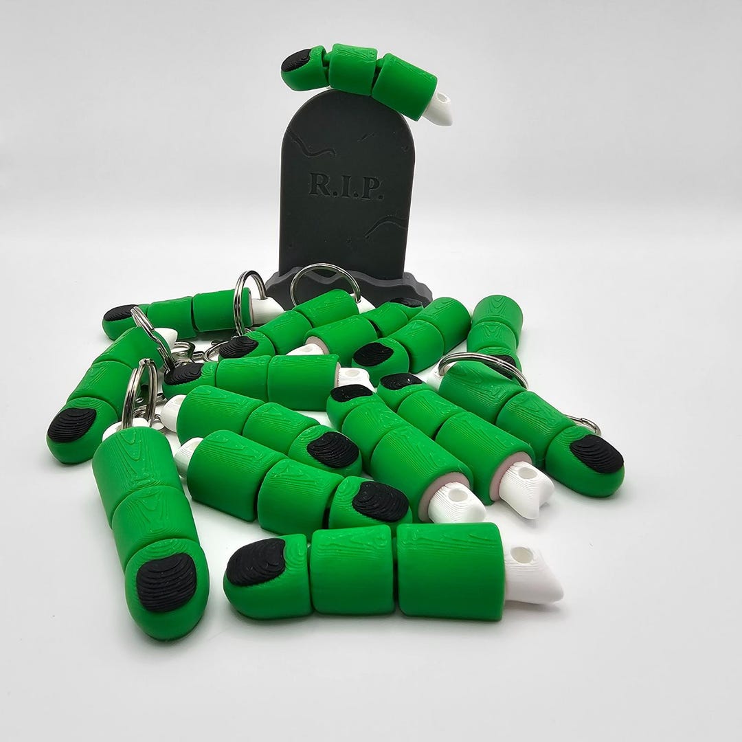 Zombie Finger Keychain – 3D Printed Spooky Halloween Charm - Etsy