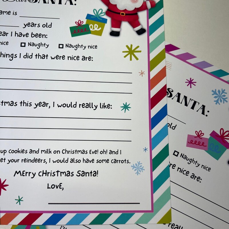 Santa Letter in English - Etsy