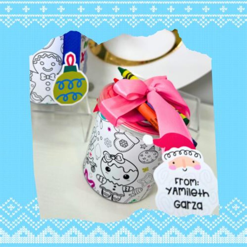 Christmas Pringles Wrapper| Coloring Label for Kids | Girl & Boy ...