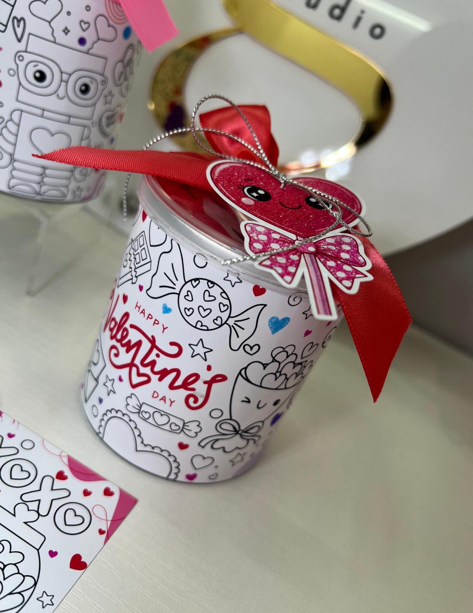 Valentine's Pringles Wrapper| Coloring Label for Kids | Digital ...