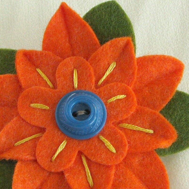 Felt Flower Pin - Etsy