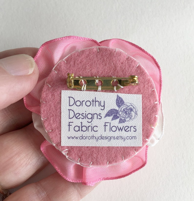 Small Pansy Brooch Sweet Pink Vintage French Ribbon Handmade - Etsy