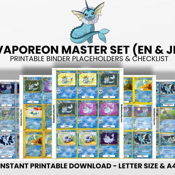 Eevee Binder 9 Card - Etsy